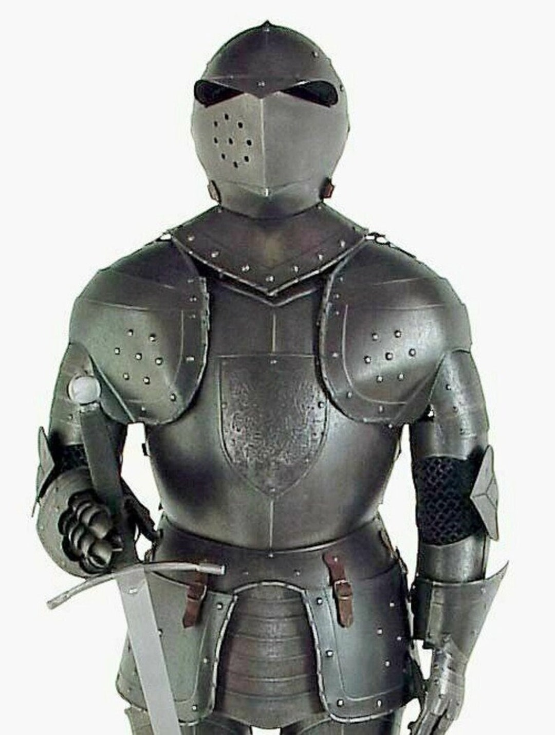 Medieval Gray Suit of Armor Combat Full Body Halloween Armor gothic ...