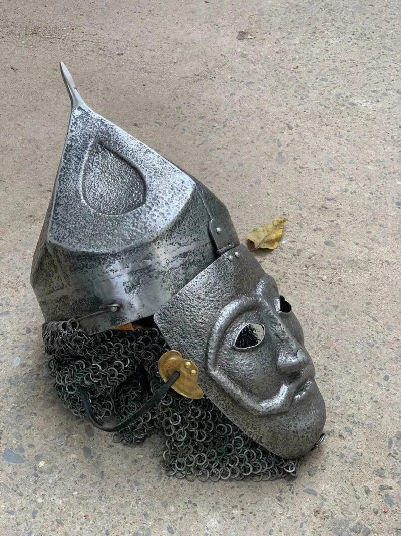 18GA Steel Medieval Turban Islamic Face Mask Helmet Costume Armor ...