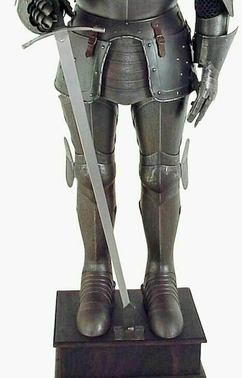 Medieval Gray Suit of Armor Combat Full Body Halloween Armor gothic ...