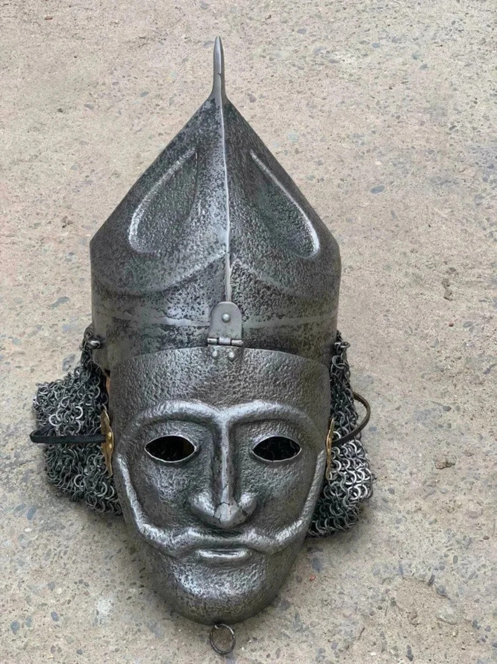18GA Steel Medieval Turban Islamic Face Mask Helmet Costume Armor ...