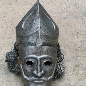 18GA Steel Medieval Turban Islamic Face Mask Helmet Costume Armor ...