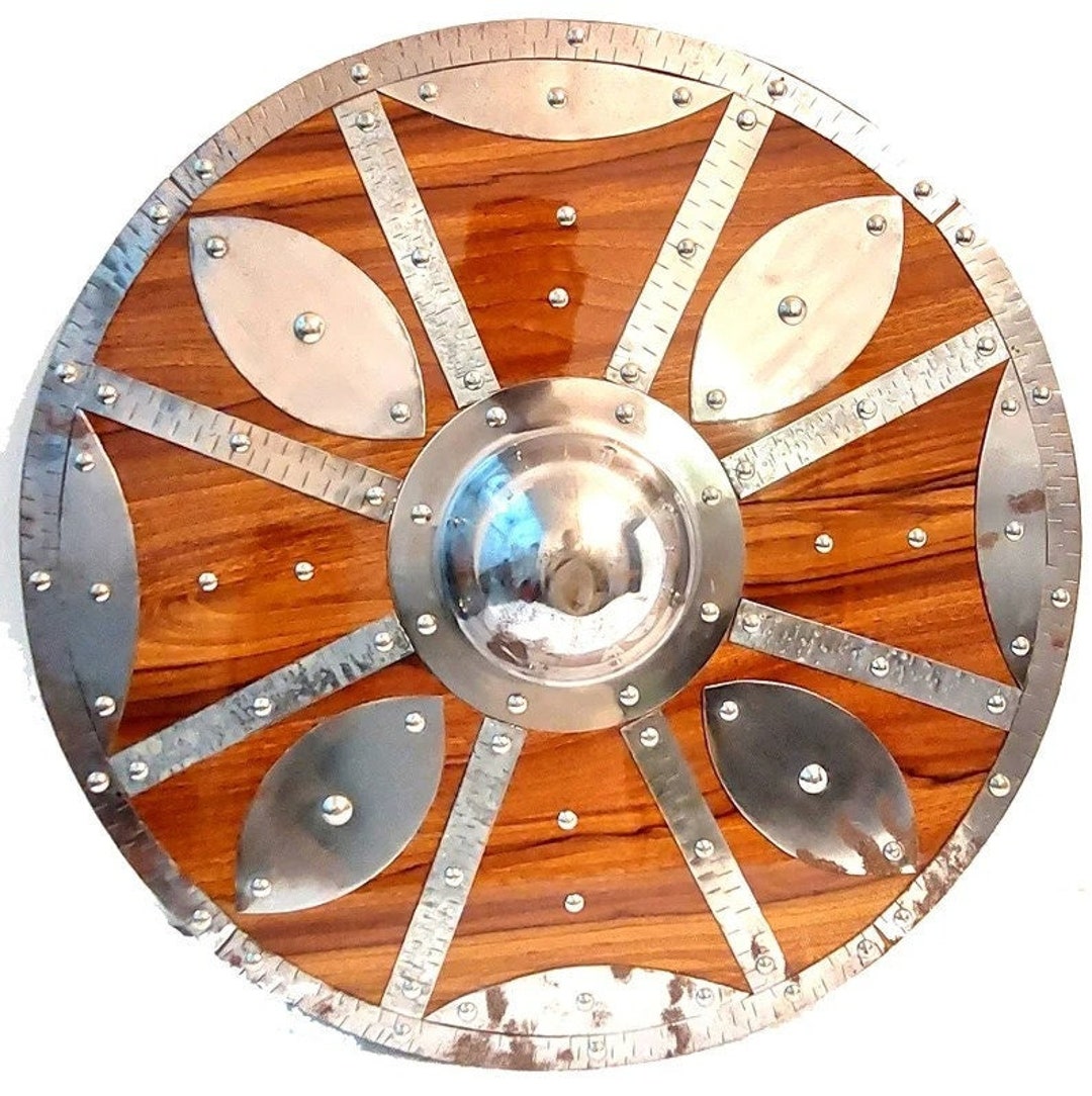 24 & 30 Wooden Viking Round Shield Battles Ready Round Wooden Shield ...