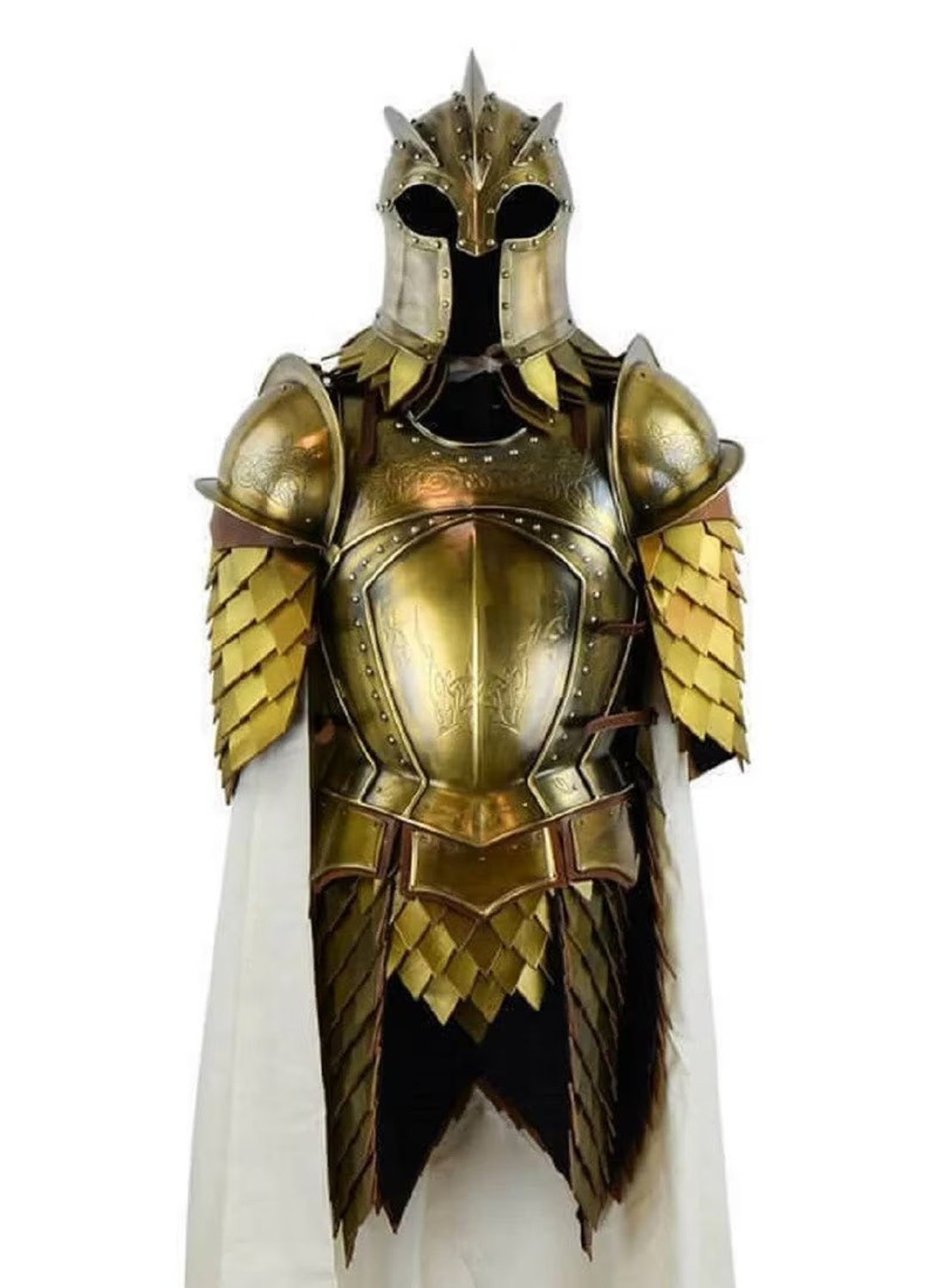 Medieval Steel Kings Guard Half Body Armor Suit SCA Lerp Warrior Knight ...