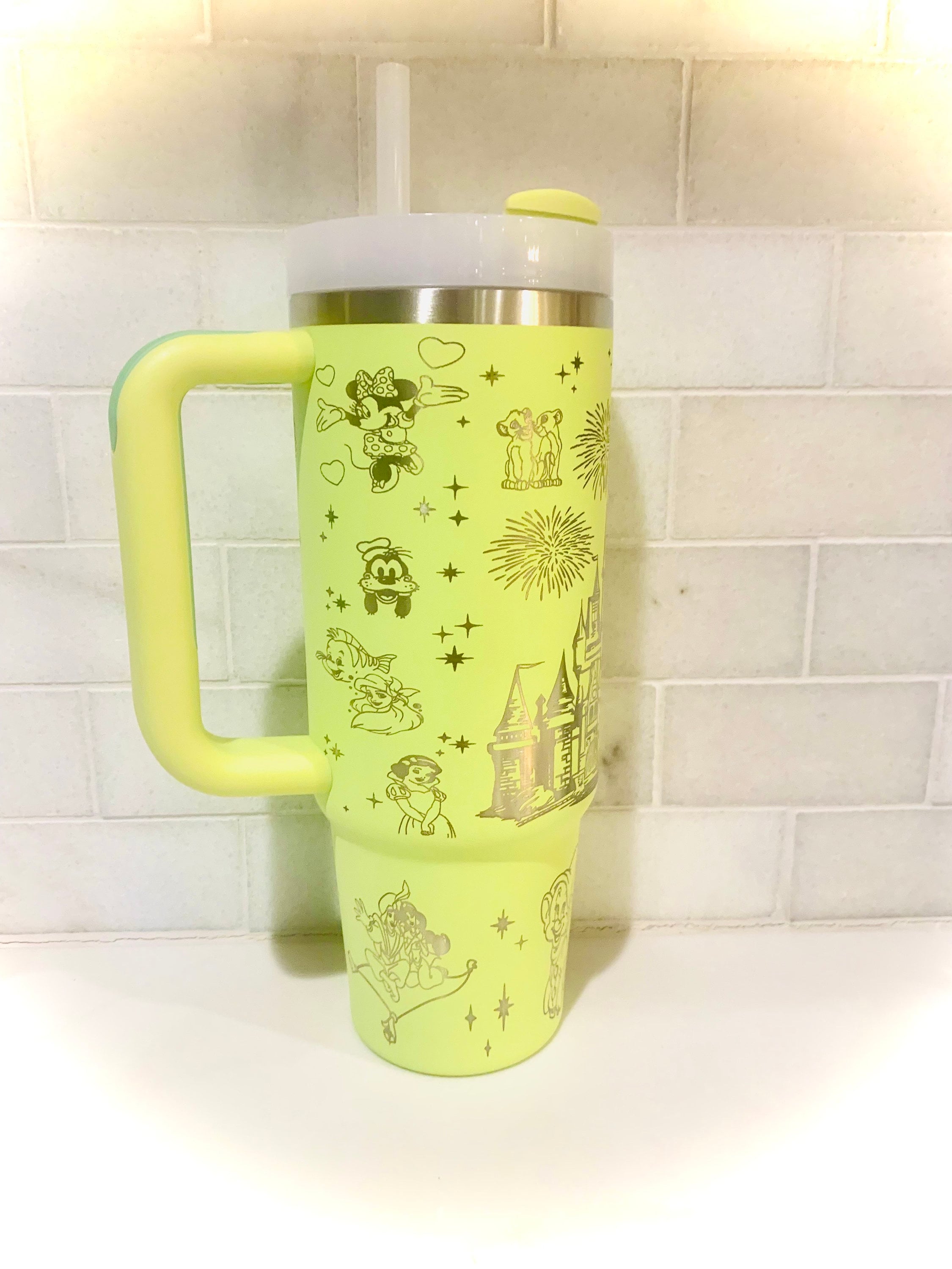 Stanley Disney Tumbler, Disney Characters Full Wrap Engraved Tumbler ...