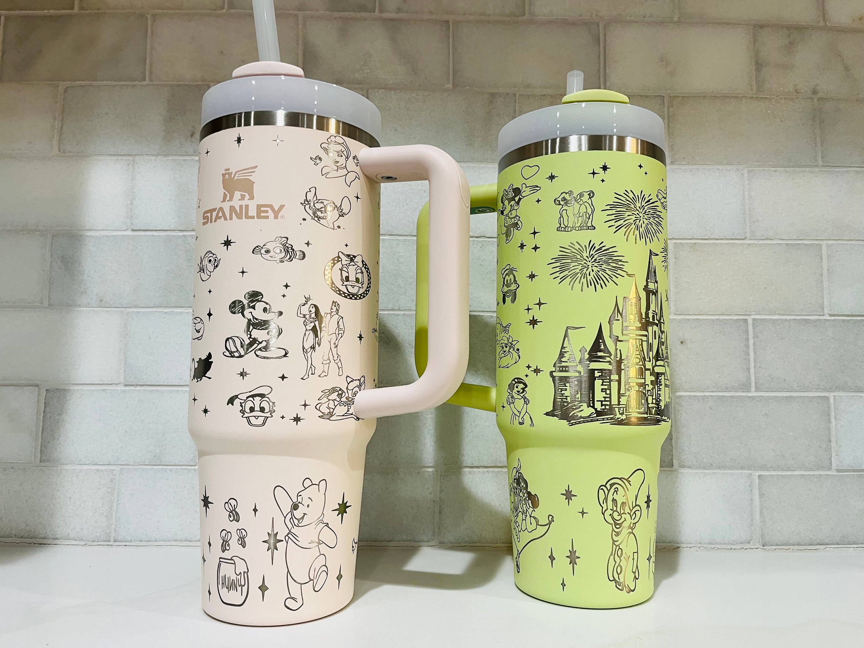 Stanley Disney Tumbler, Disney Characters Full Wrap Engraved Tumbler ...