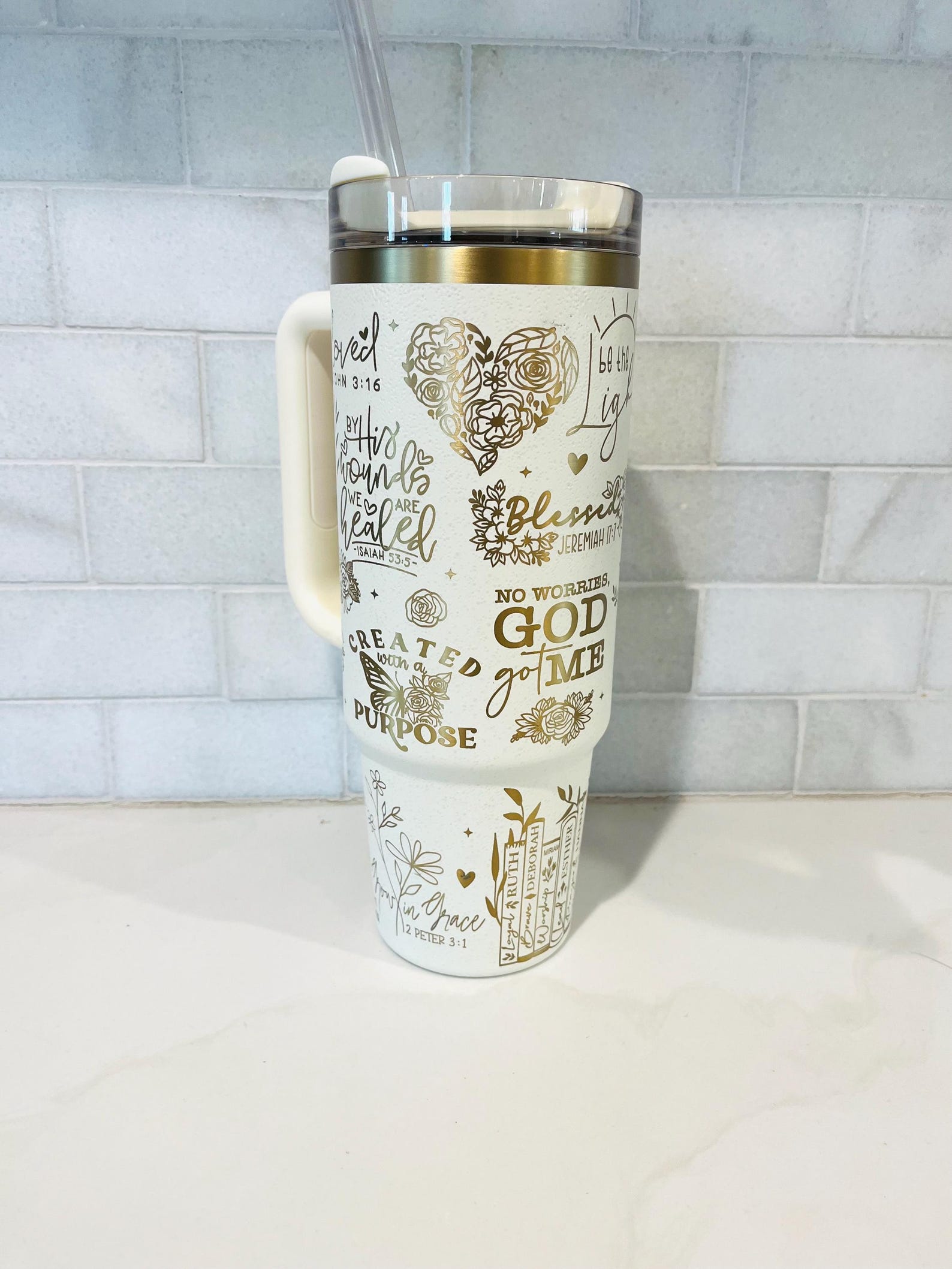 Stanley Religious Tumbler, Christian Full Wrap Engraved Tumbler, Jesus ...