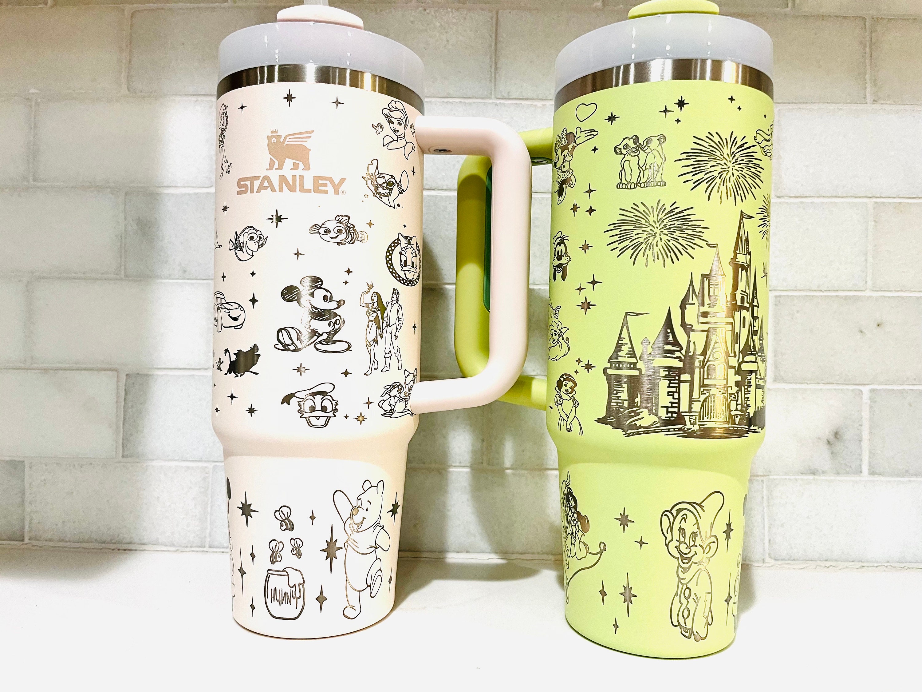Stanley Disney Tumbler, Disney Characters Full Wrap Engraved Tumbler ...