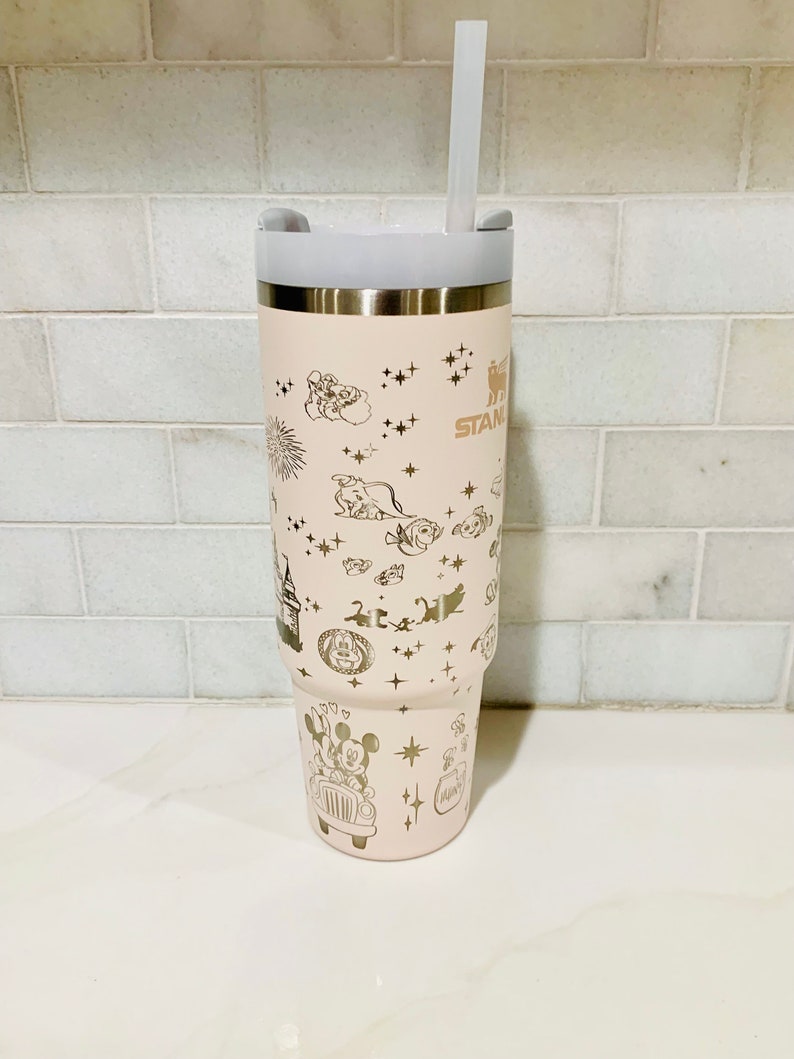 Stanley Disney Tumbler, Disney Characters Full Wrap Engraved Tumbler ...