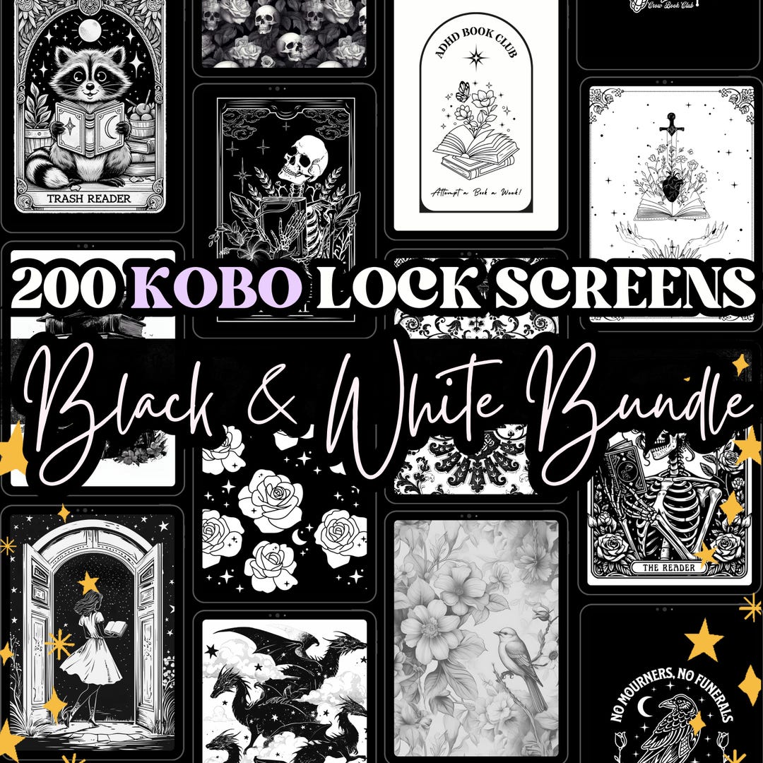 Kobo Lock Screen Black & White Bundle, Kobo Klara HD Wallpaper, Kobo ...