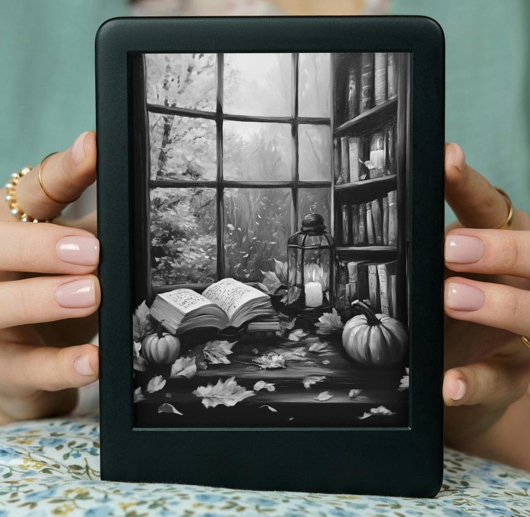 Kindle Lock Screen Fall Library Cozy Bookish Autumn Lockscreen for Ad ...