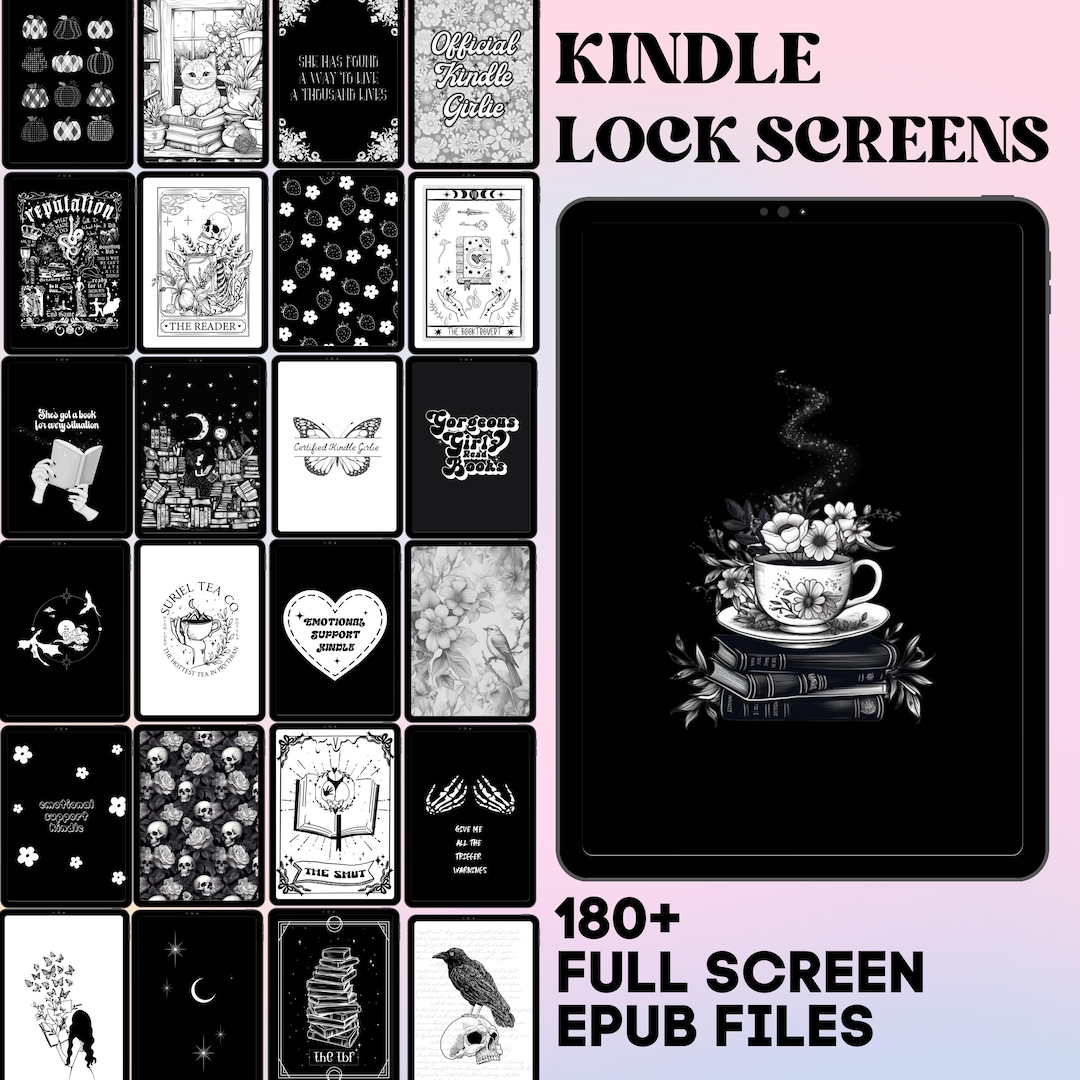 180+ Bookish Kindle Lock Screens: Full Screen EPUB Files - Etsy