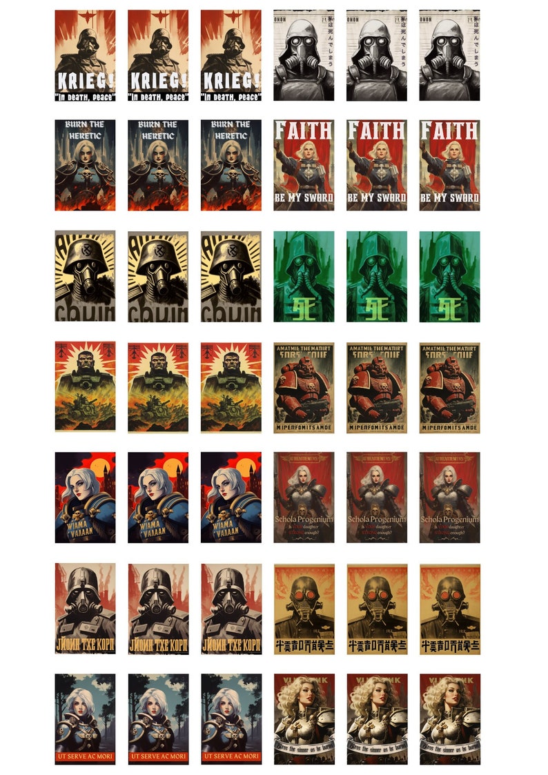 Warhammer 40K Terrain Posters: Imperium Propaganda Pack 01 - Etsy Canada