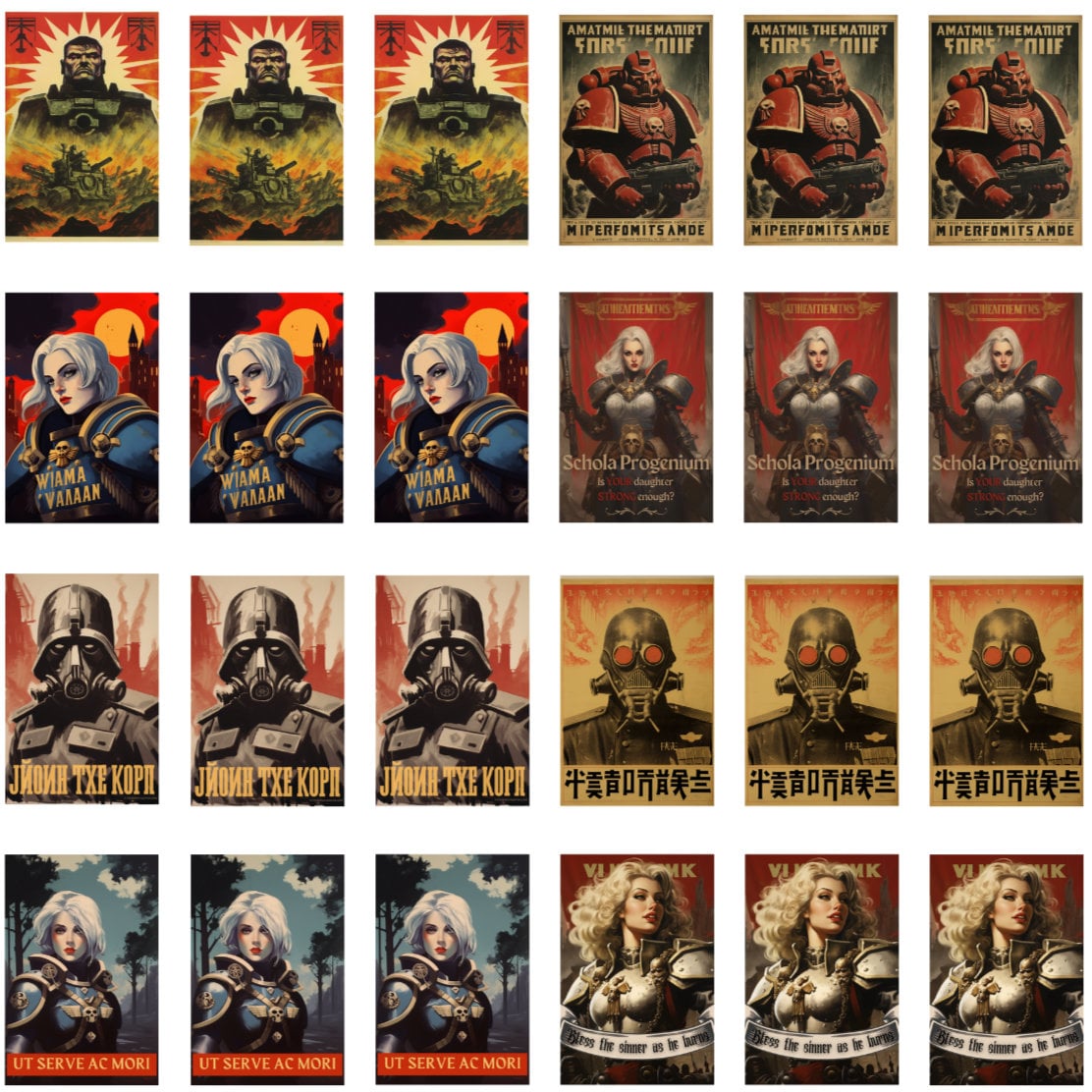 Warhammer 40K Terrain Posters: Imperium Propaganda Pack 01 - Etsy