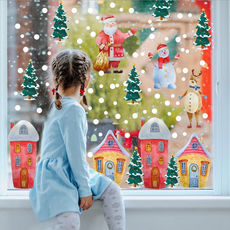 Christmas Window Decals - Etsy