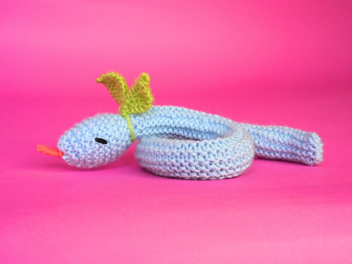 Blueberry Snake Catnip Cat Toy Hand Knitted Cat Toy | Pawsome Knits ...