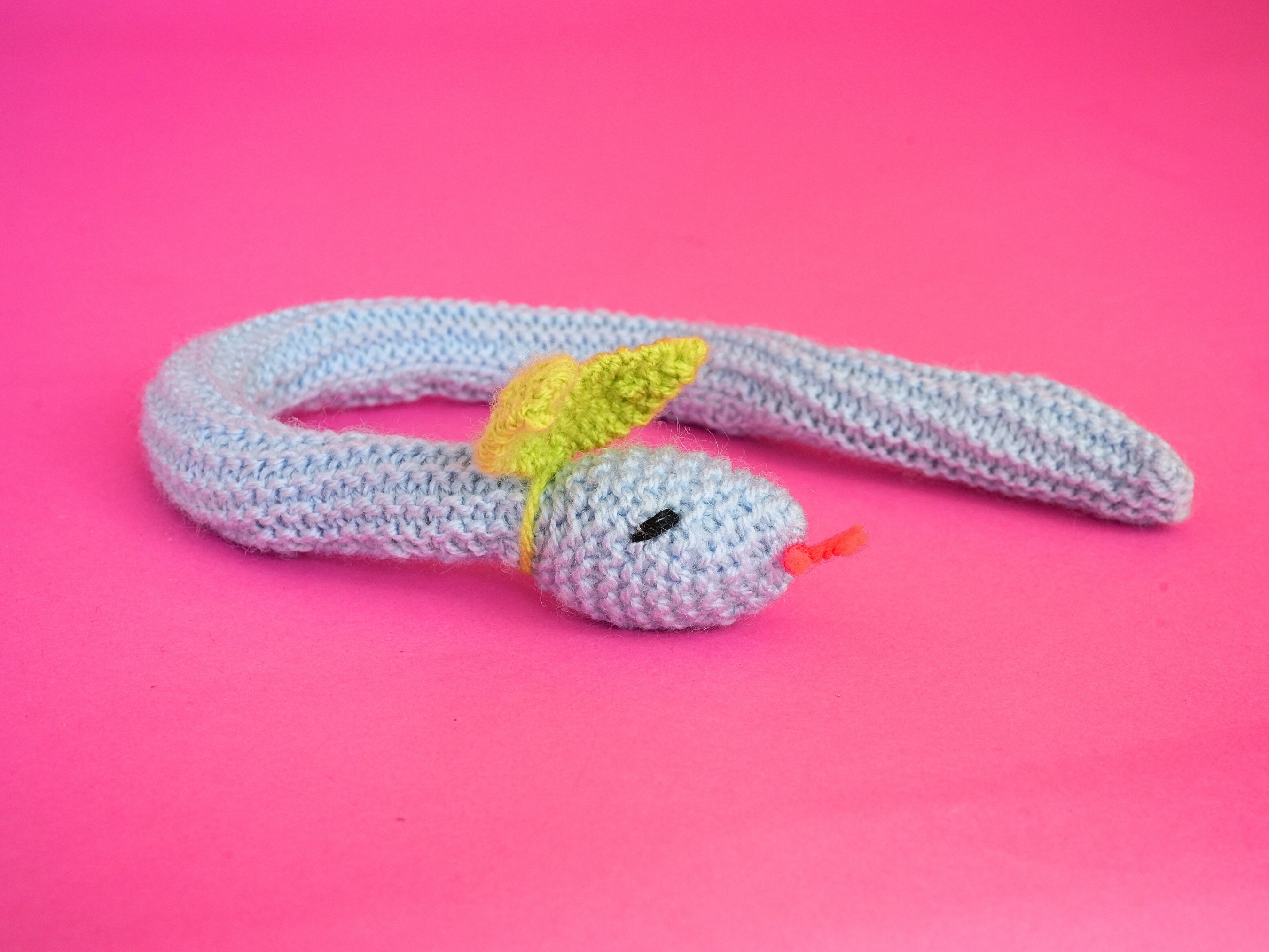 Blueberry Snake Catnip Cat Toy Hand Knitted Cat Toy | Pawsome Knits ...
