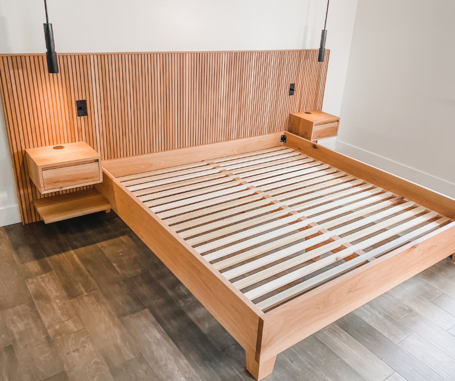 Modern Luxury Bed Build Plans ( King Size ) - Etsy