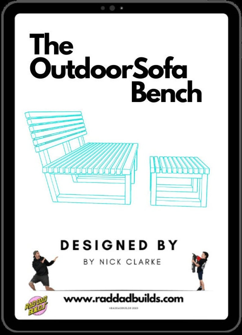 Simple Modern Outdoor Bench / Sofa Digital Plans - Etsy
