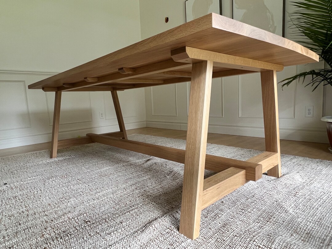 Trestle Dining Table Cut List and Plans - Etsy