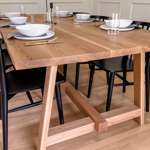 Trestle Dining Table Cut List and Plans - Etsy