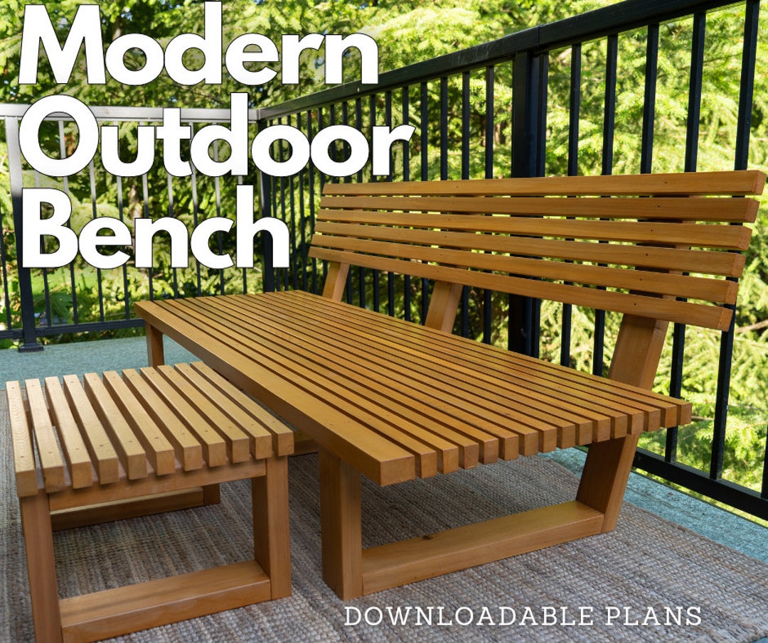 Simple Modern Outdoor Bench / Sofa Digital Plans - Etsy
