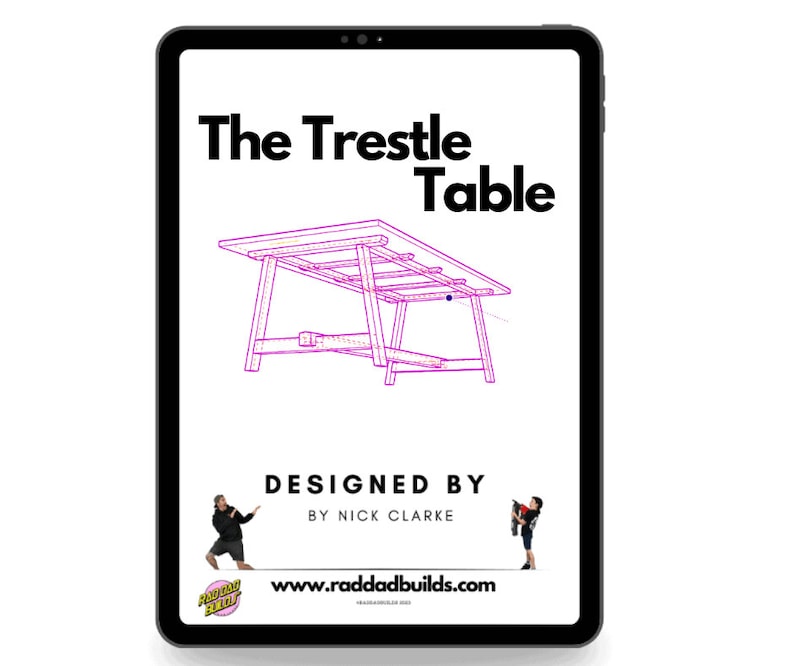Trestle Dining Table Cut List and Plans - Etsy