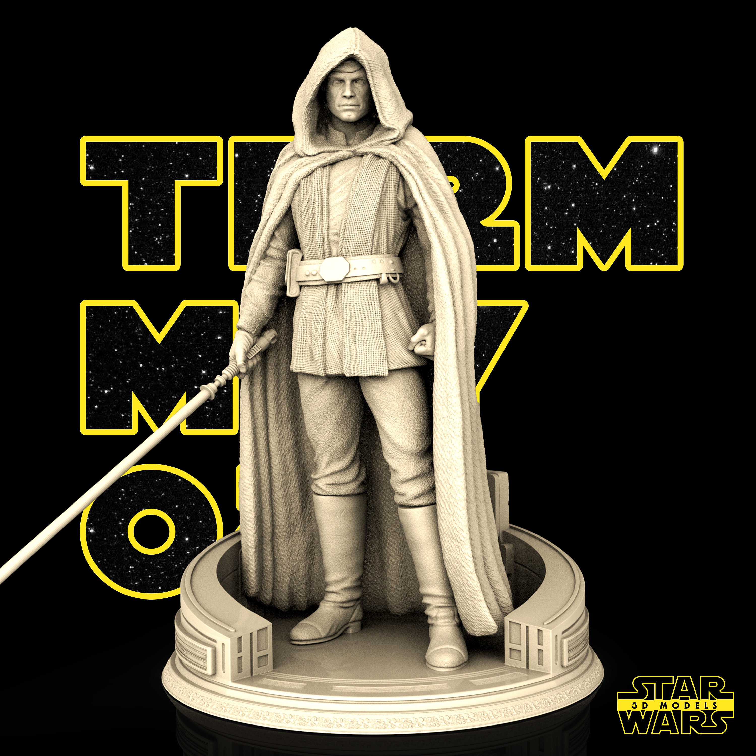 Star Wars 3D Models - Luke Skywalker 2 Model High Quality 1.82GB Stl ...