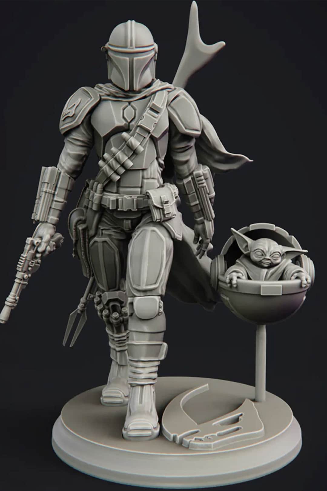 The Mandalorian Star Wars Fanart 30cm Stl Files - Etsy