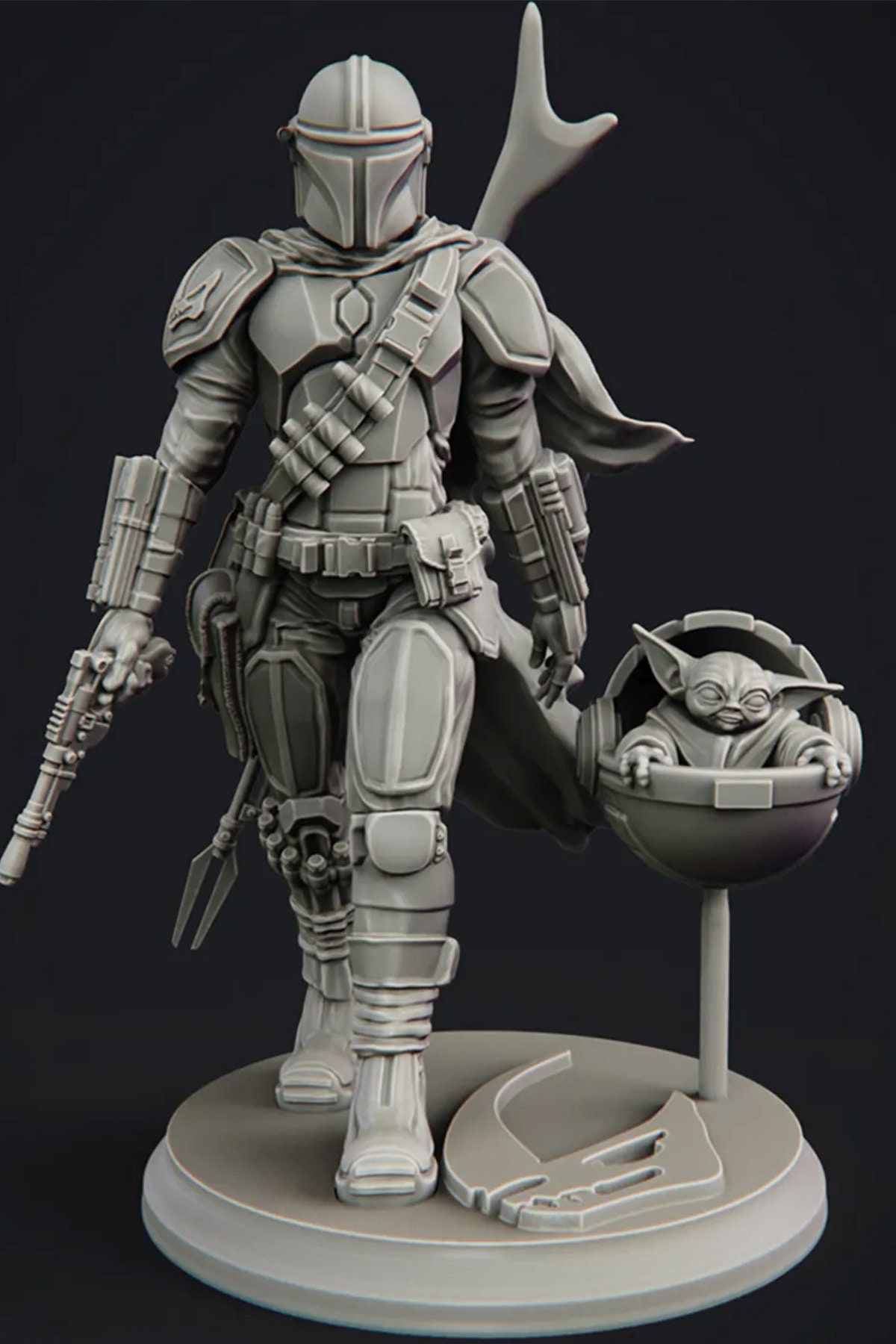 The Mandalorian Star Wars Fanart 30cm Stl Files - Etsy