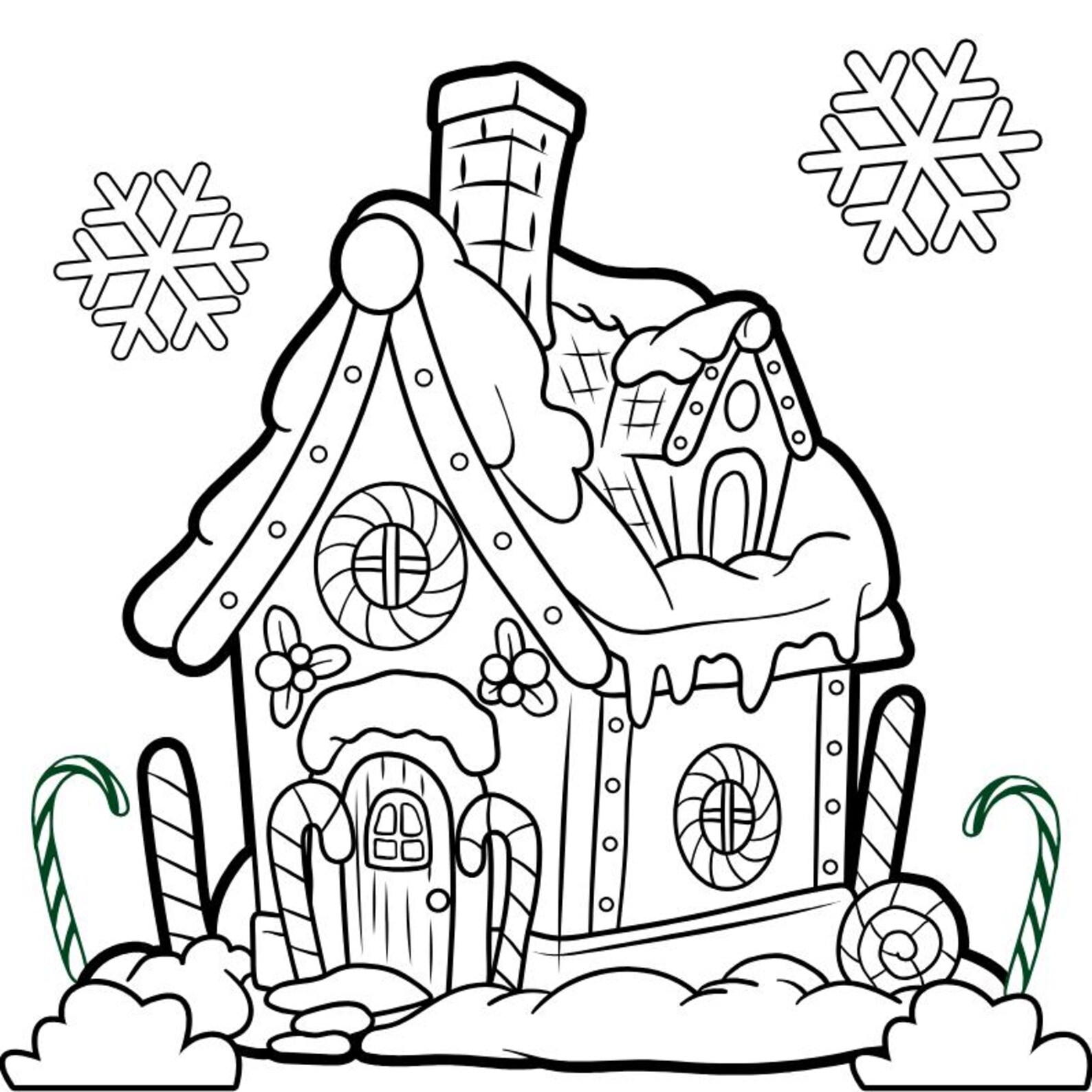 Christmas Coloring Pages, 4 Holiday-themed Illustrations, Printable ...