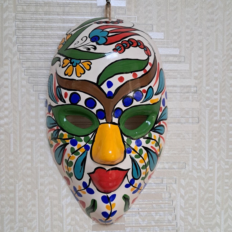 Ceramic Wall Mask - Etsy