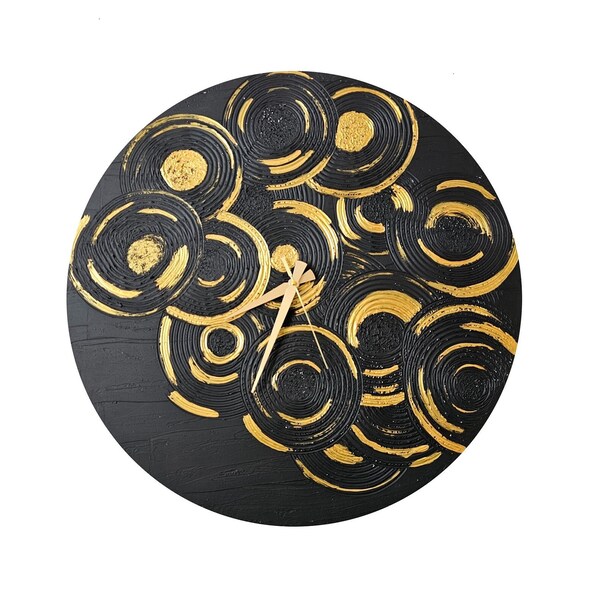 Large Wall Black Clock - Etsy