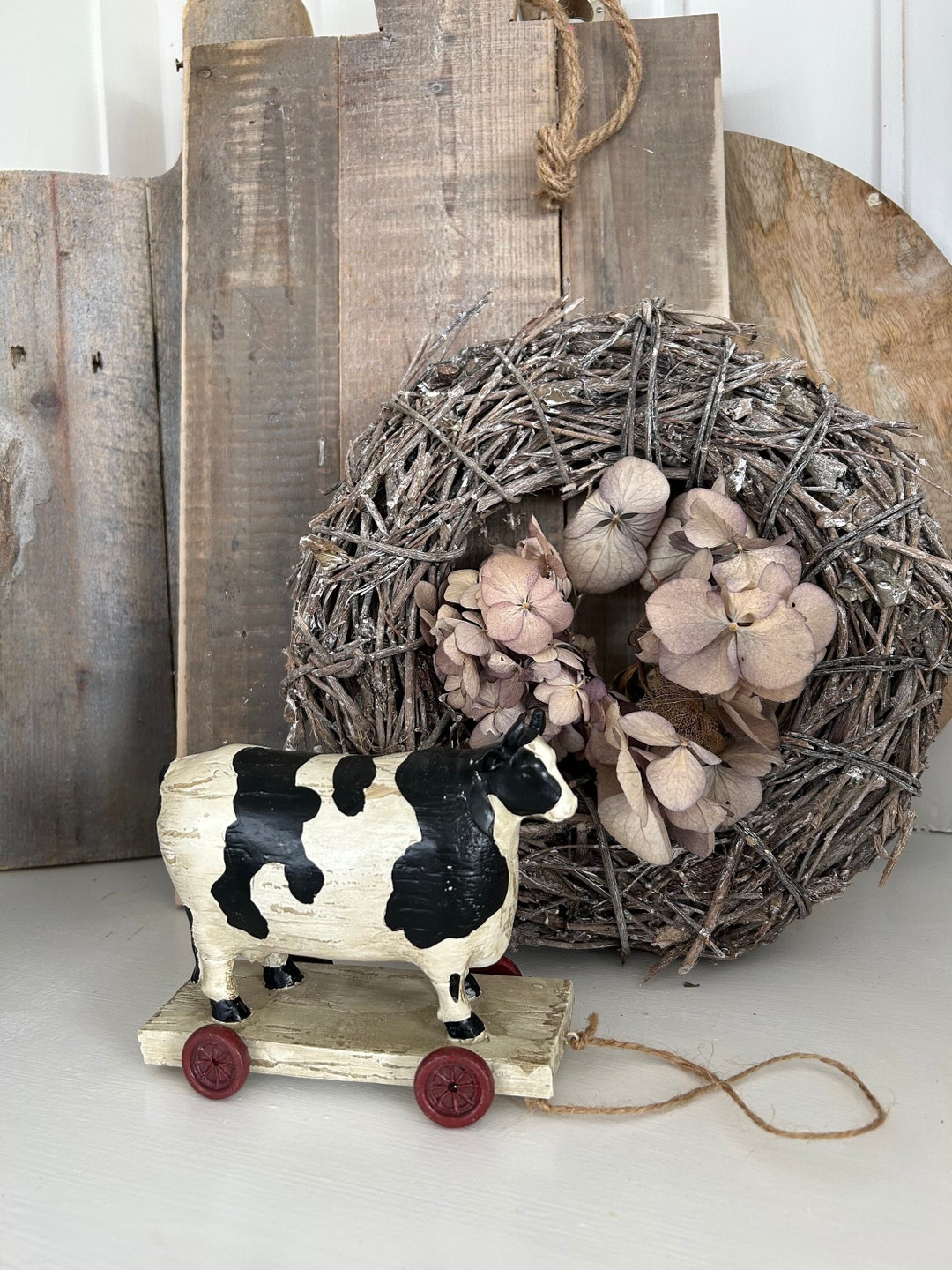 Farmhouse Cow Decoration Kitchen Decor Country Style Clayre & Eef - Etsy