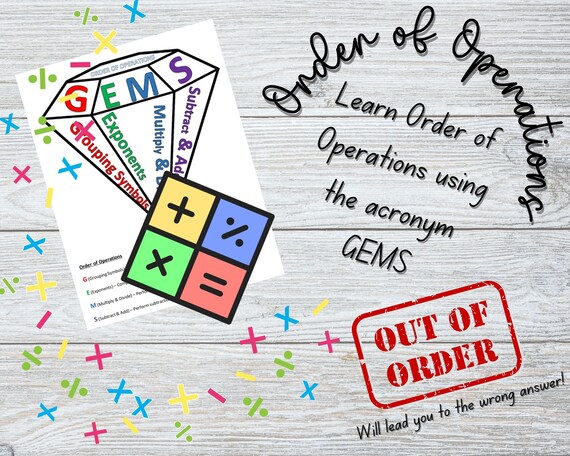 Grouping Symbols In Order Of Operations