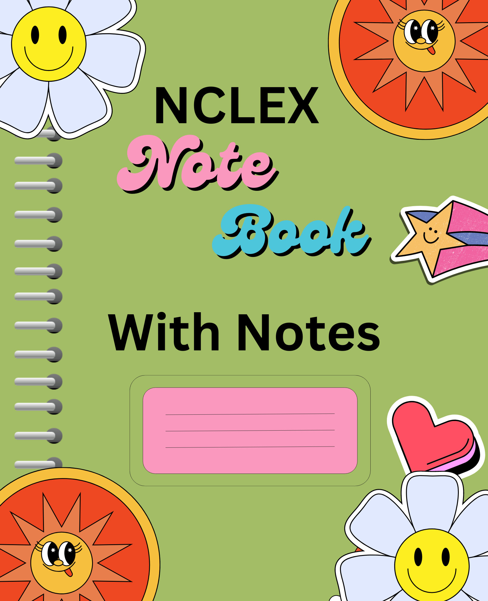 Nclex Notebook With Notes for Nursing School Nclex Study Notes for ...