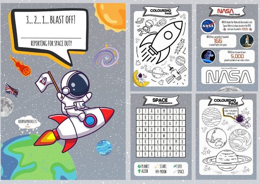 Space Activity Booklet - Etsy