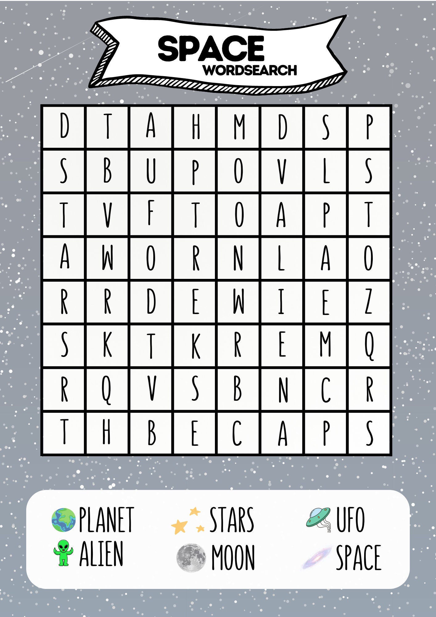 Space Activity Booklet - Etsy