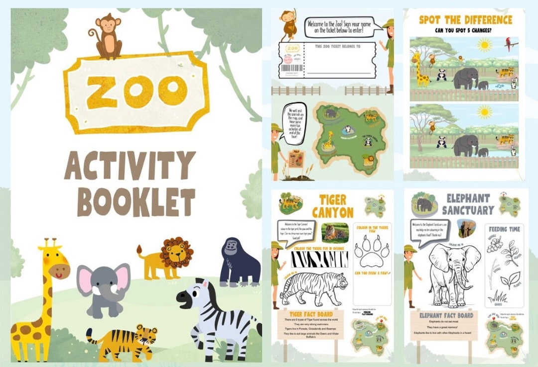 Zoo Activity Booklet - Etsy
