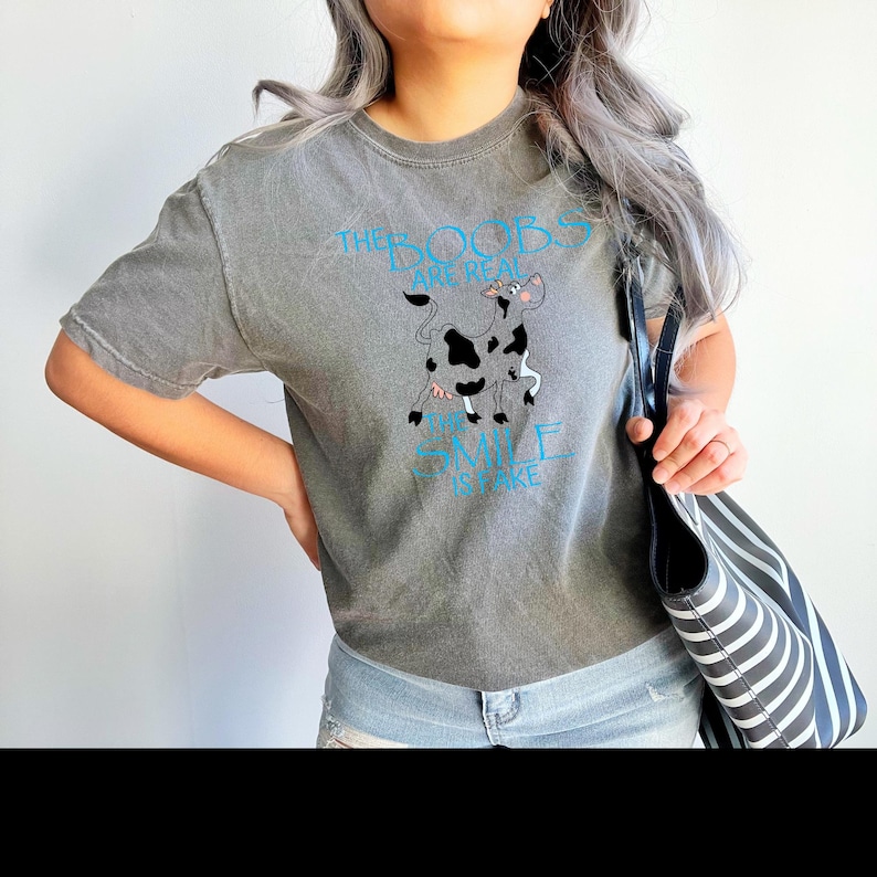 Funny Cow SVG: 'the Boobs Are Real' Sassy Digital Download - Etsy