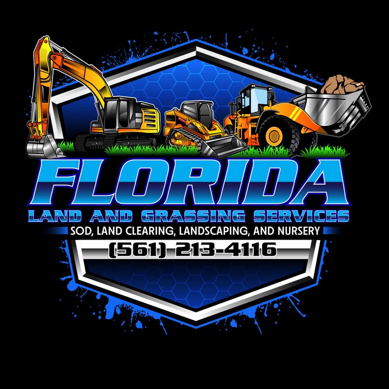 Custom Heavy Equipment Logo Design: Excavator, Landscaping, Lawn Care ...