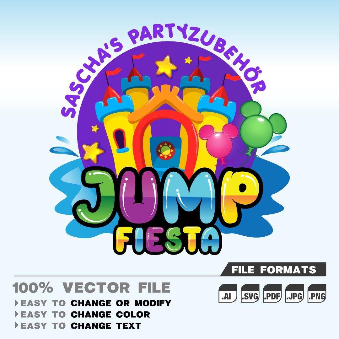 Custom Bounce House Rental Logo: Inflatable Party Design - Etsy