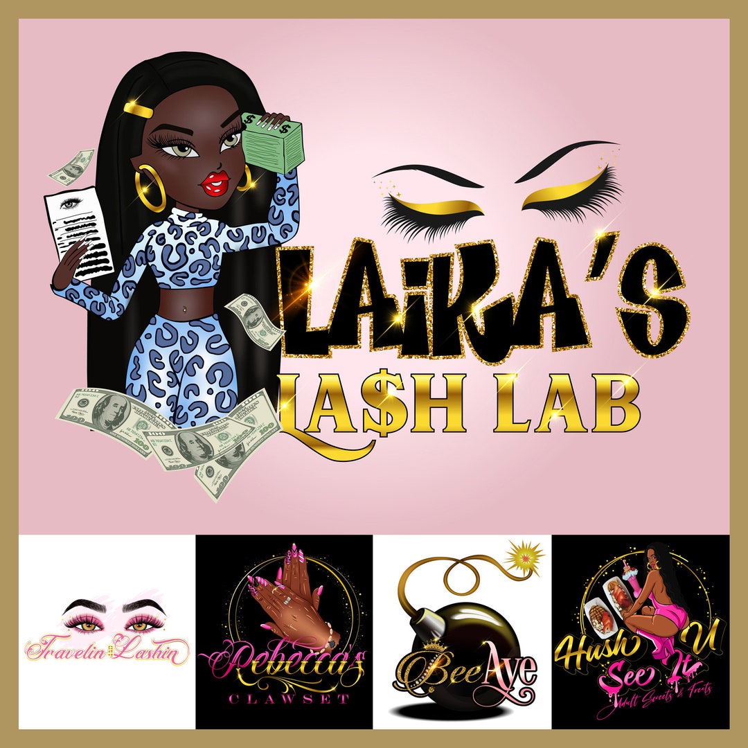 Custom Eyelash Logo Design: Lash Extension Branding - Etsy