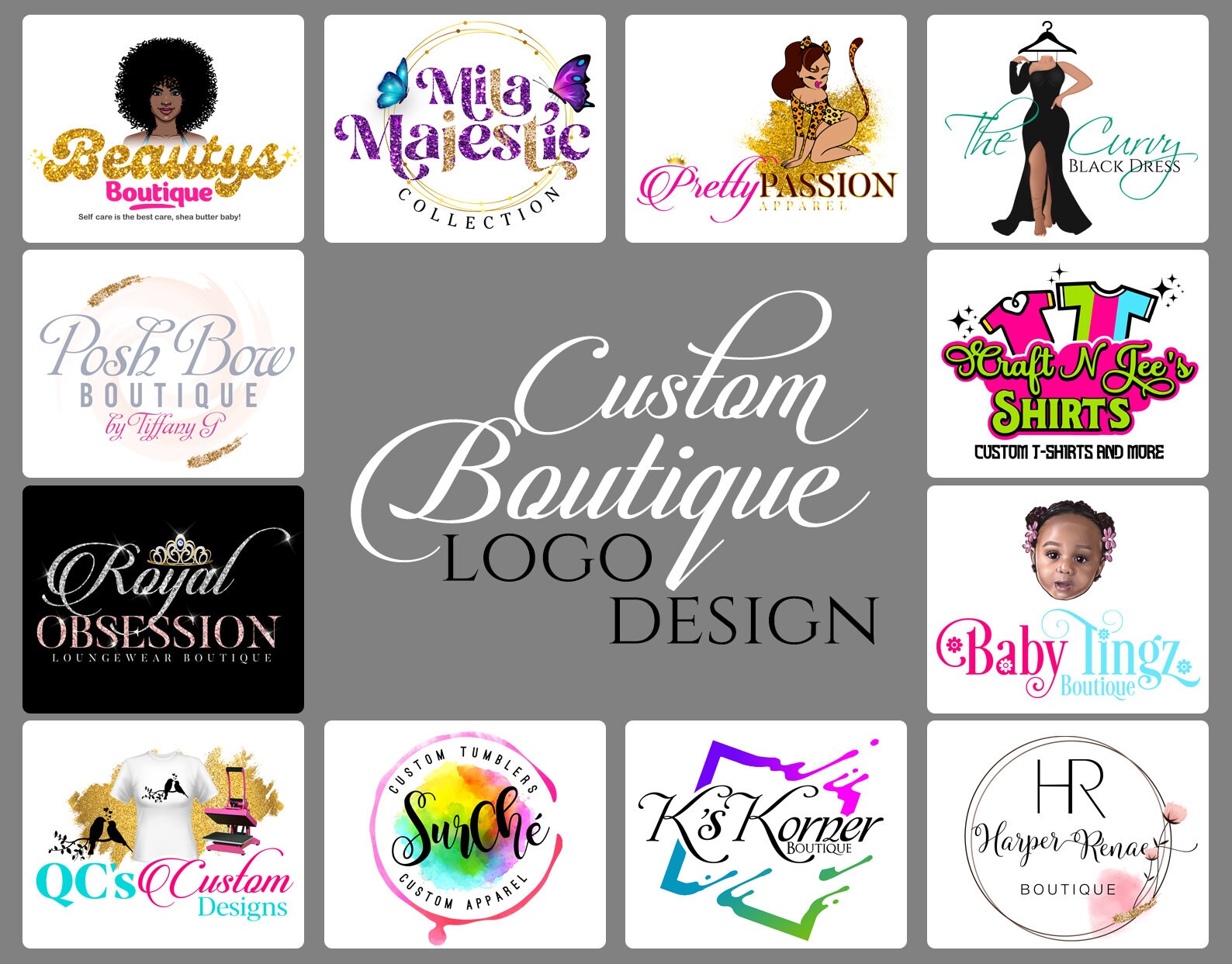 Boutique Logo, Fashion Logo, Logo Design, Clothes Logo, Online Boutique ...