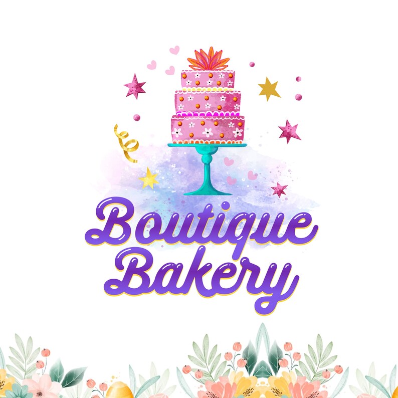 Custom Bakery Logo Design: Woman Chef, Cake & Sweets - Etsy