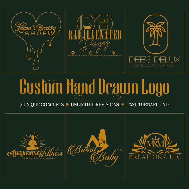 Minimalist Logo Designer for Small Businesses Custom Logo Maker - Etsy