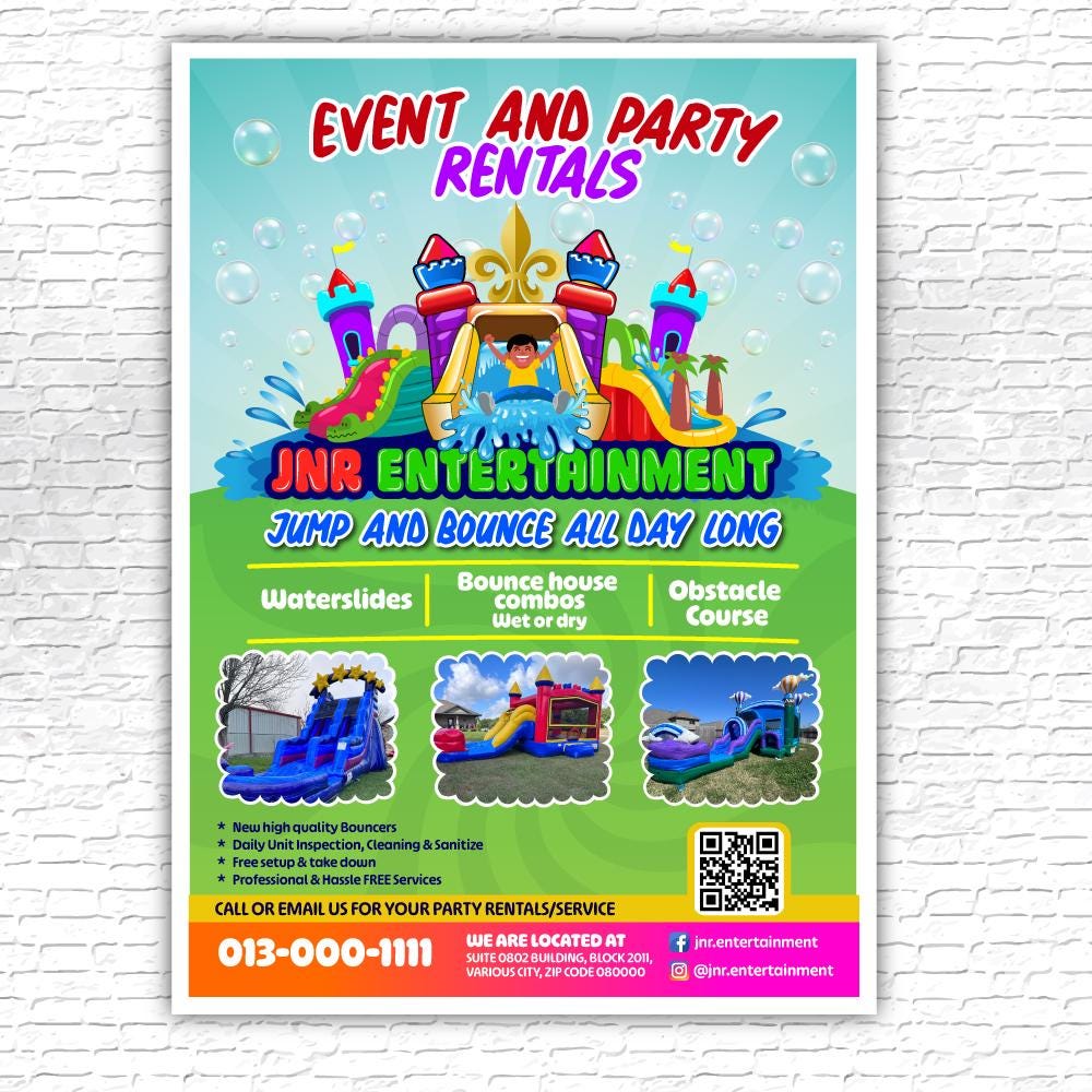 Custom Bounce House Logo Design: Inflatable Rental Business Branding - Etsy