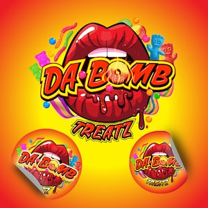 Gusher Chamoy Logo Design Featuring Peach Rings, Gummy Bears, Gummy ...