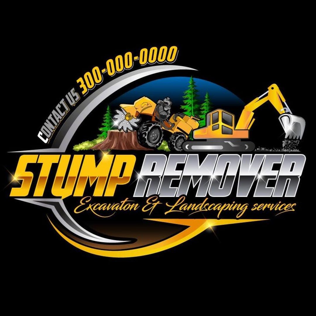 Stump Grinding Logo: Tree Removal Service Template (customizable) - Etsy