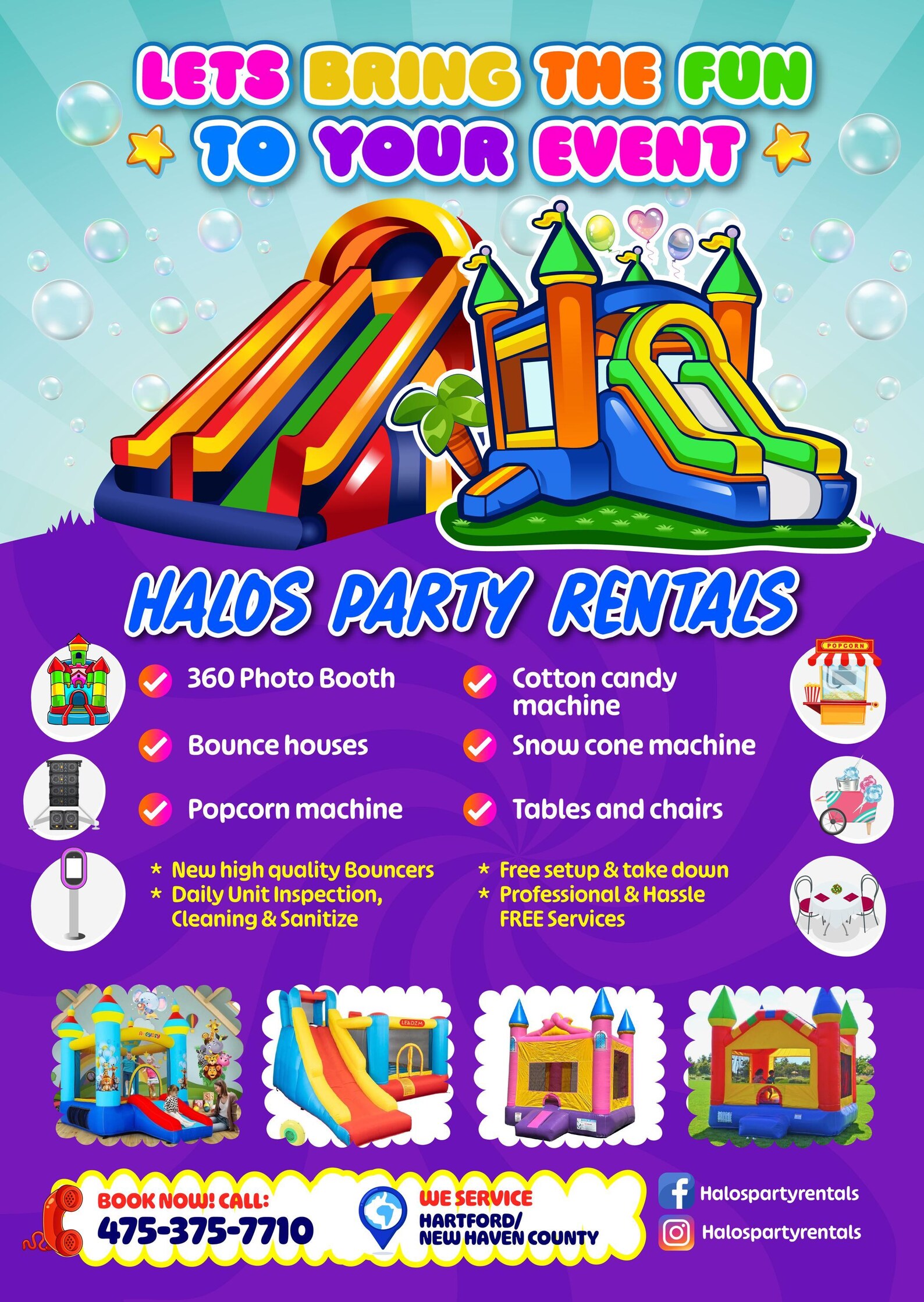 Custom Bounce House Rental Flyer: Kids Party Logo (digital) - Etsy