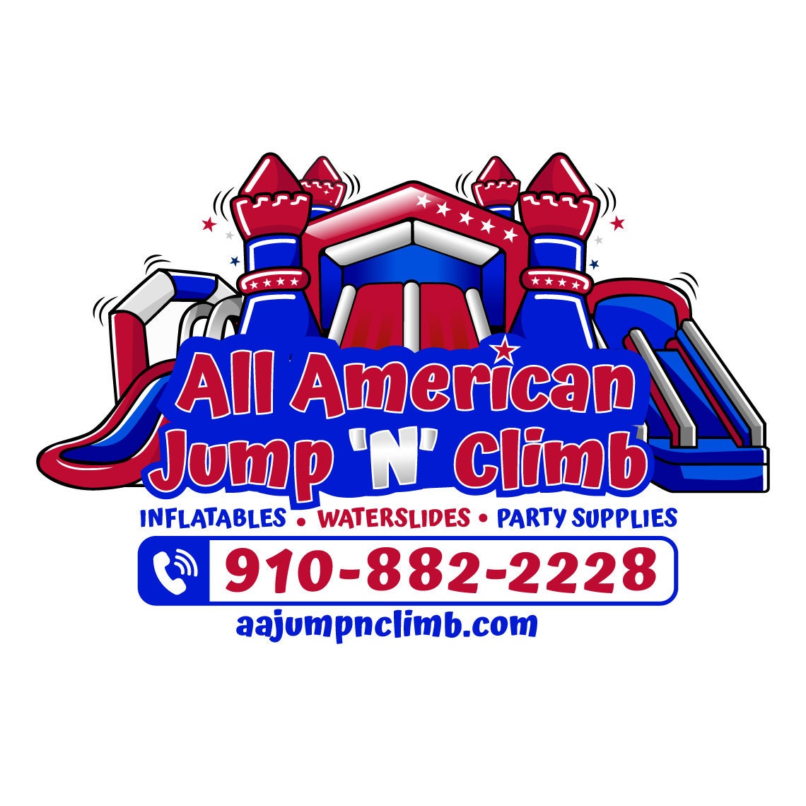 Custom Bounce House Logo Design: Inflatable Rental Business - Etsy